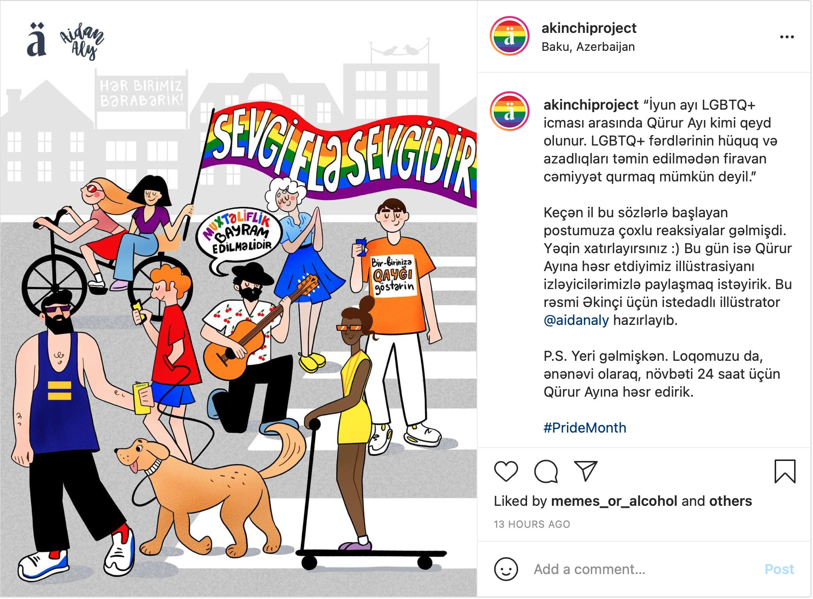 Minority Azerbaijan - Akinchi project supported the Month of Pride